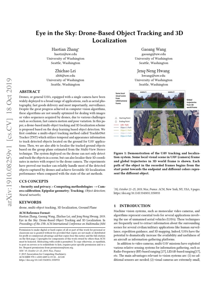 Drone Based Object Tracking And 3d Pdf Computer Vision Normal Distribution