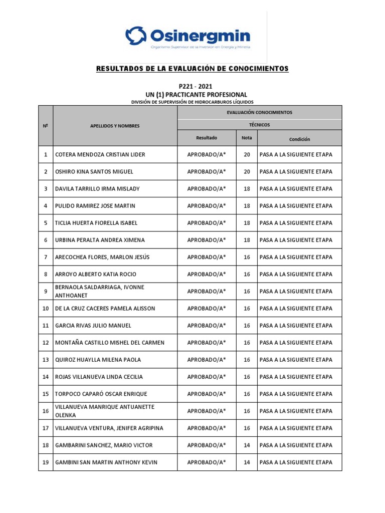 P221 - 2021 Un (1) Practicante Profesional | PDF