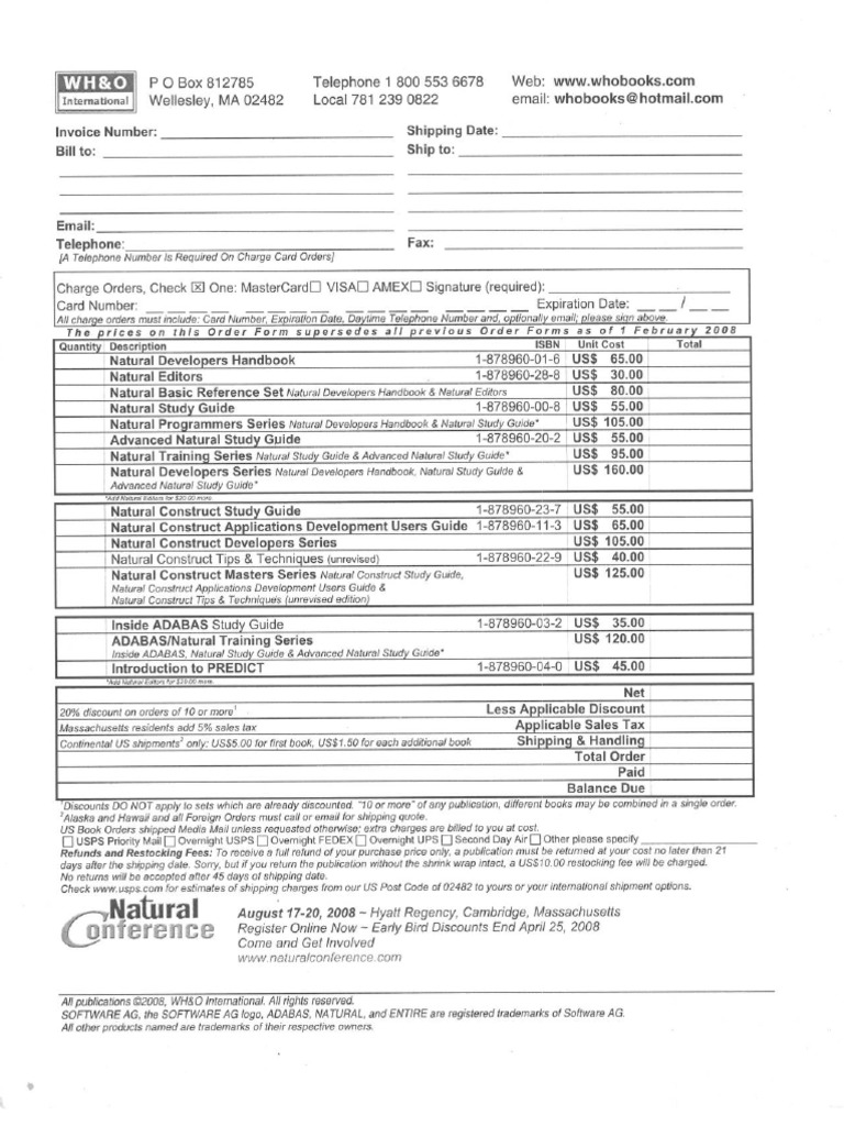 ADABAS - Books by WH - O | PDF