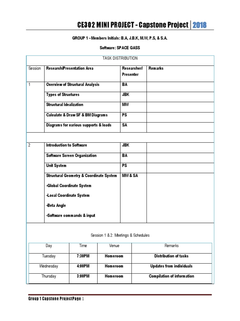 Task Distribution - Ce302 Capstone Project - Group 1 | PDF | Computing
