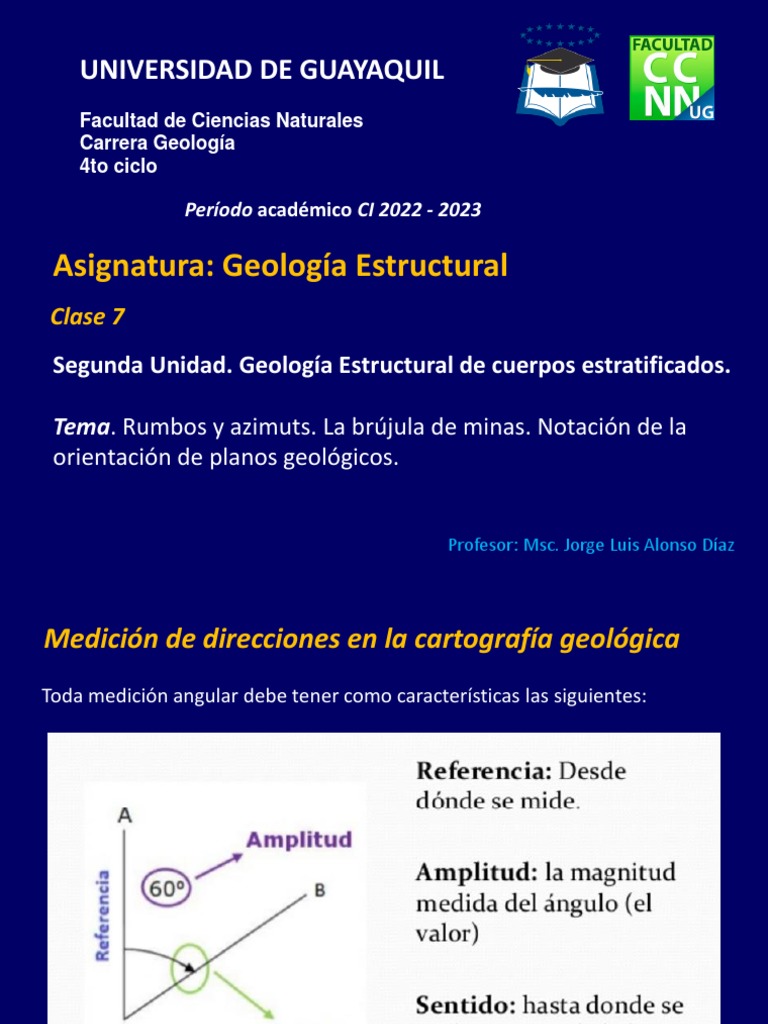 Rumbos y Azimuts en Geología | PDF | Azimut | Brújula