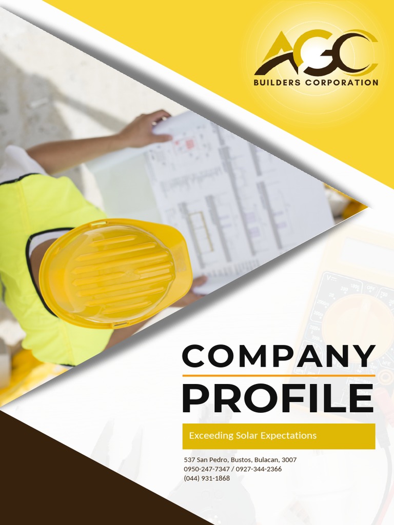 Agc Builders Corporation 2023 | PDF | Solar Power | Solar Energy