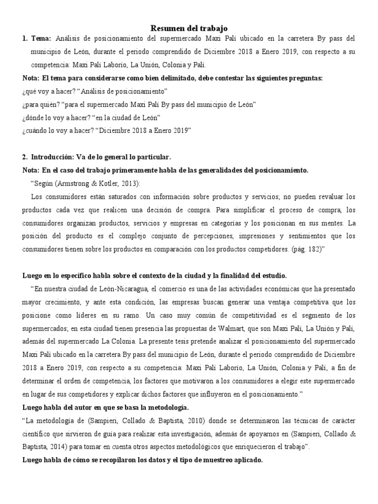 Posicionamiento de Maxi Palí en León | PDF | Muestreo (Estadísticas ...