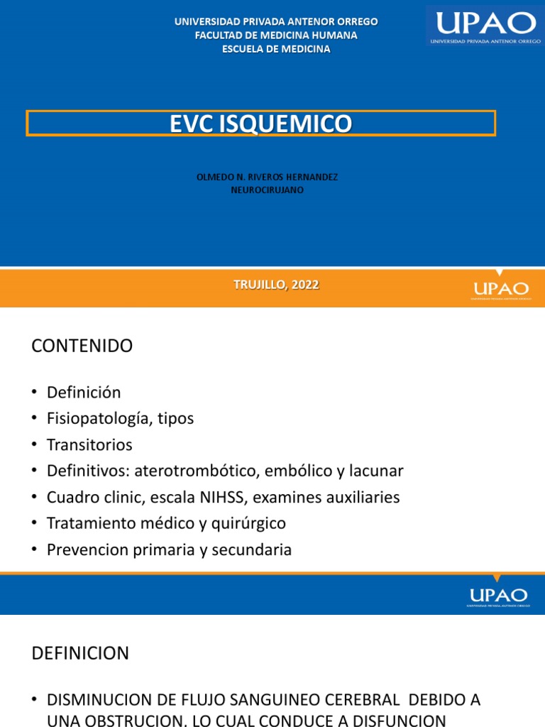 Expo Evc Isquemico | PDF | Carrera | Medicina CLINICA
