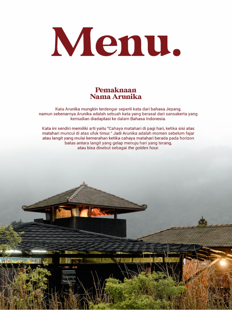 Menu Arunika Eatery | PDF