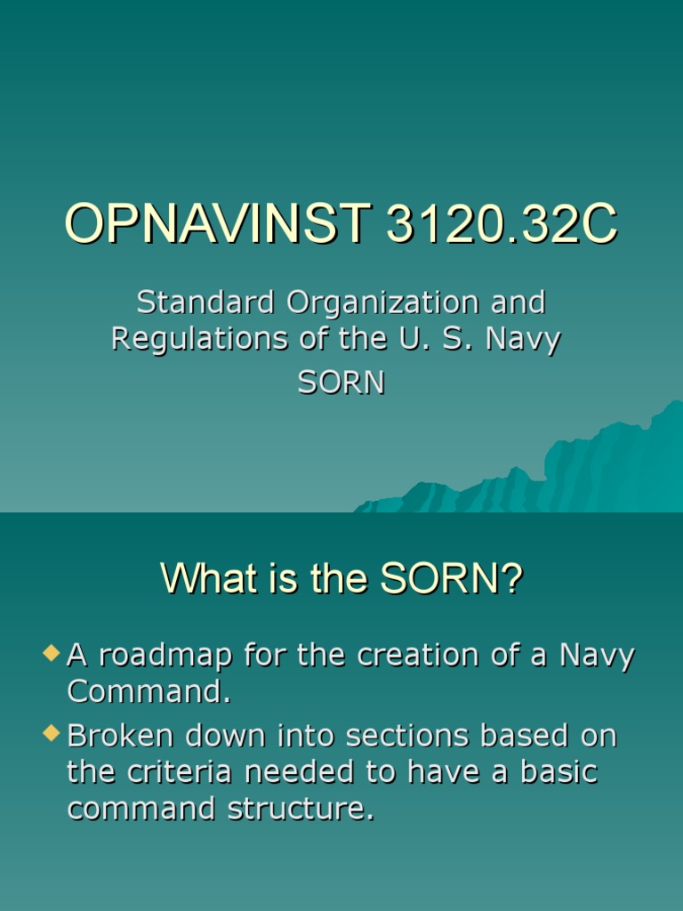OPNAV 3120.32C, Standard Organization and Regulations Manual of The U.S. Navy | PDF | United ...