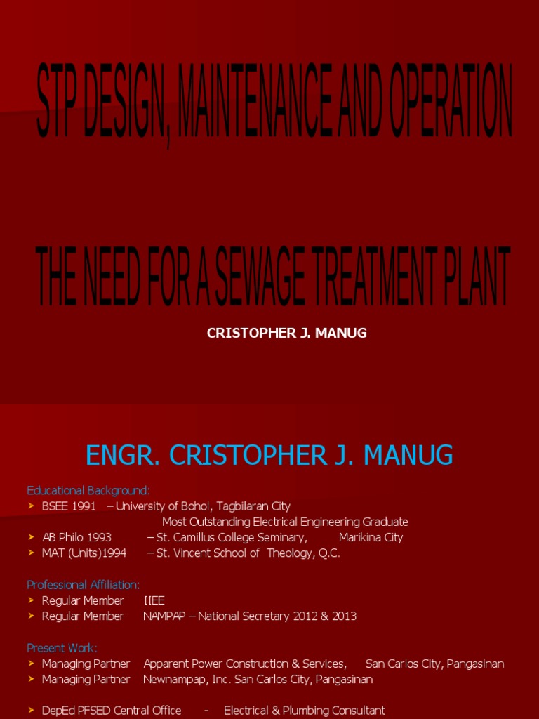STP Design Tech'l Seminar | PDF | Sewage Treatment | Disinfectant