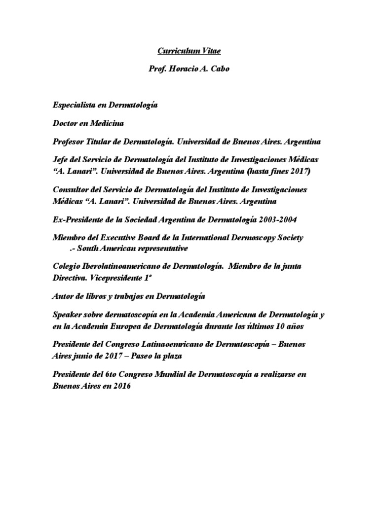Horacio-Cabo-CV-Resumido | PDF