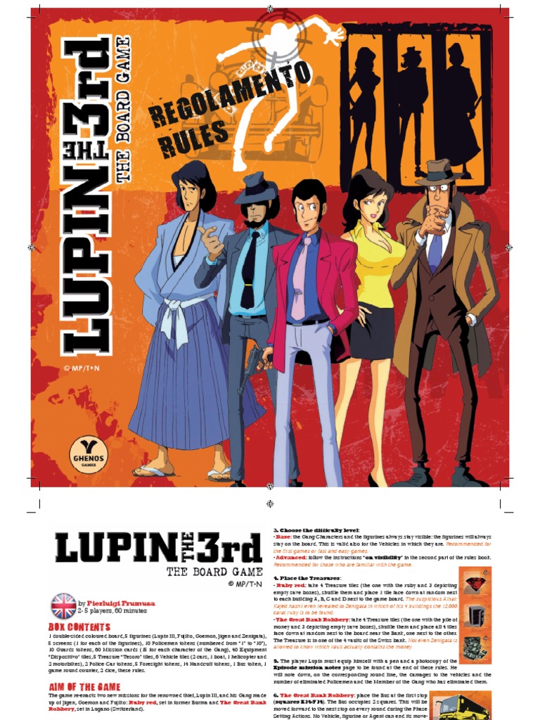 Lupin III Board Game Rules Guide | PDF