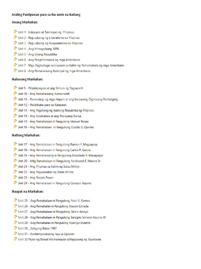 Grade 6 Araling Panlipunan Lesson Coverage | PDF