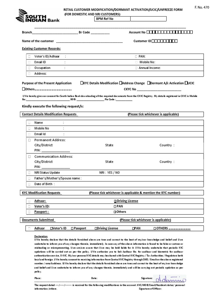 SIB Car Loan Closure Documents | PDF | Identity Document | Signature