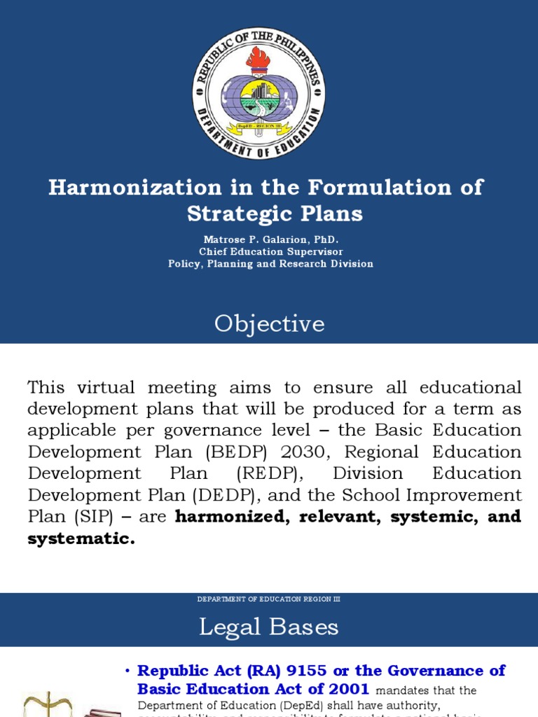 Harmonization of Strategic Plans | PDF | Governance | Educational ...