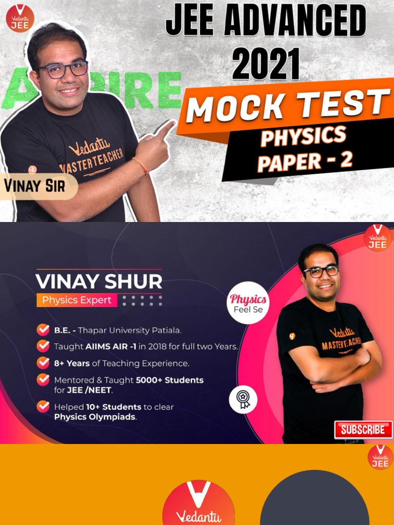 Advanced Mock Test 2 | Download Free PDF | Gases | Sphere