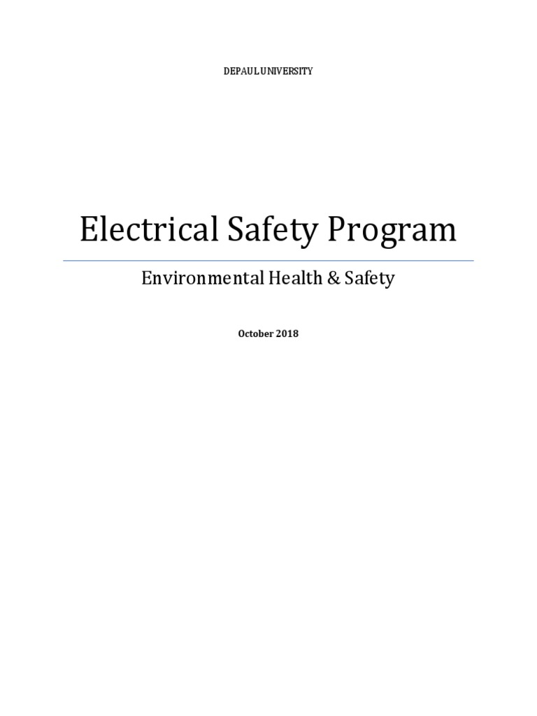 Electrical-Safety-Program Enviromental Health and Safety | PDF ...