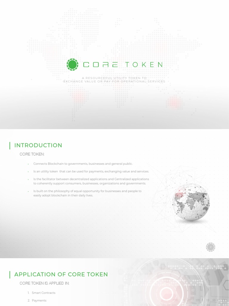 Core Token Explanation Presentation | PDF | Cryptocurrency | Computing