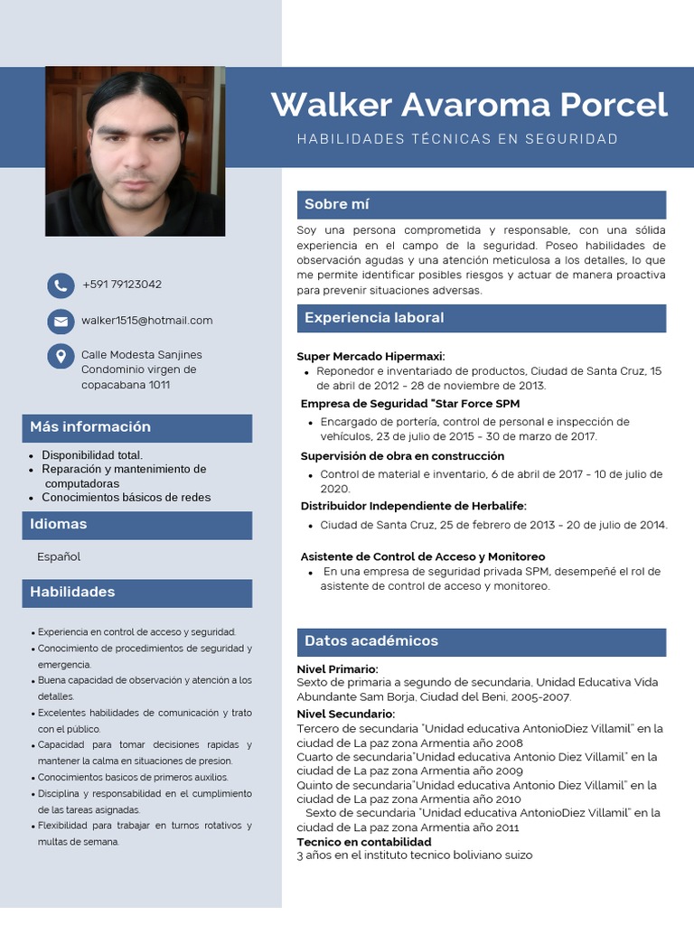 Currículum Walker | PDF