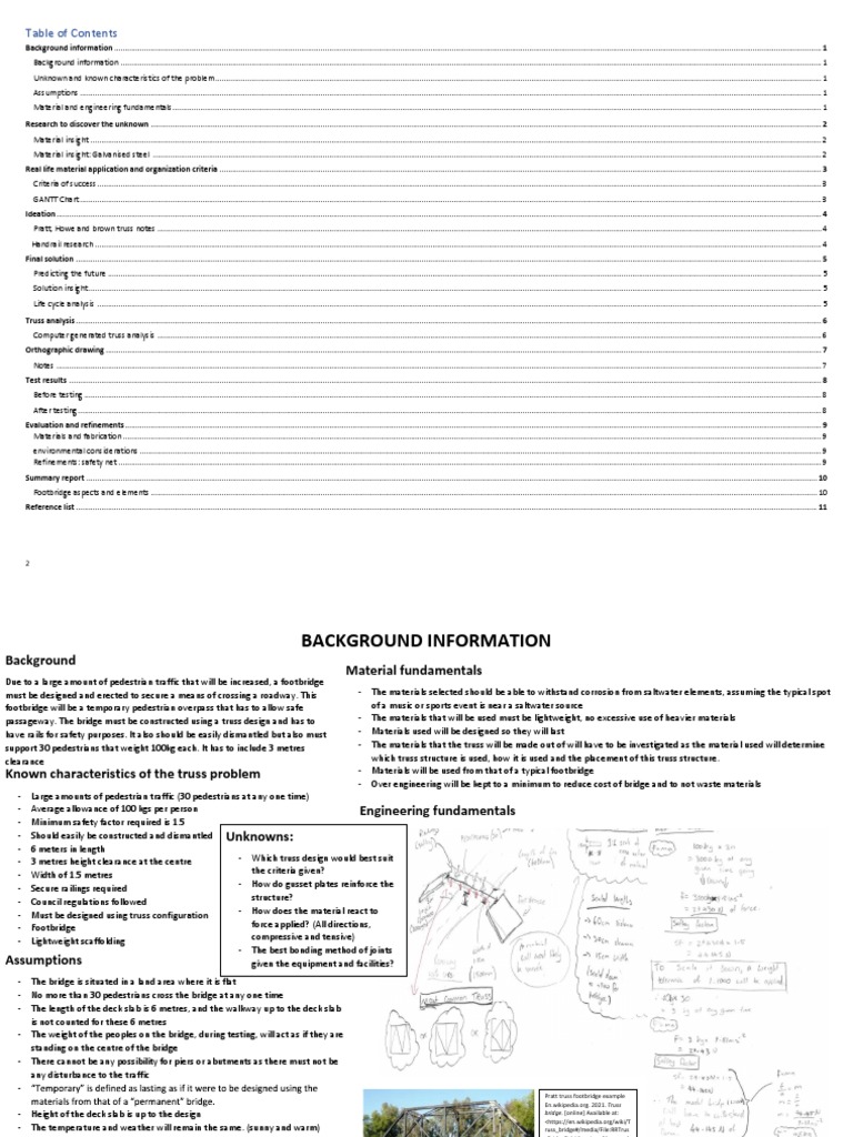 High Level - Student Response Portfolio - Unit 3 - Palm Beach Currumbin | PDF | Truss | Bridge