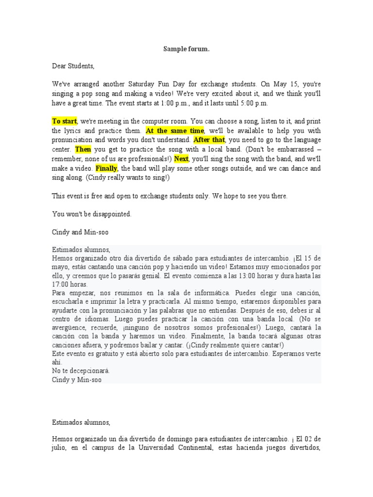 Sample forum (2) | PDF