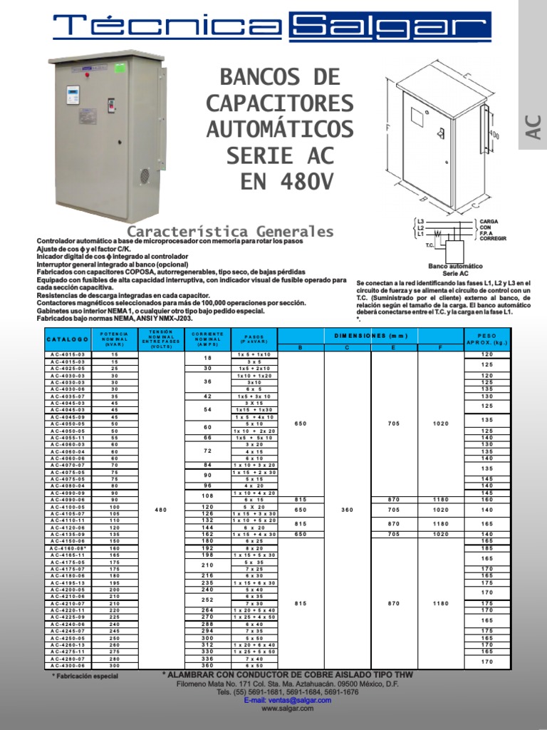 Catalogo Ac 2016 | PDF | Condensador | Cable