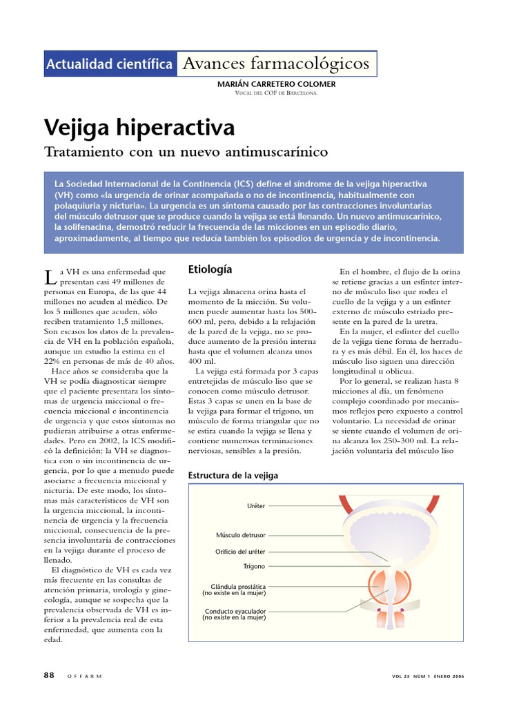 Vejiga Hiperactiva | PDF | Vejiga urinaria | Micción