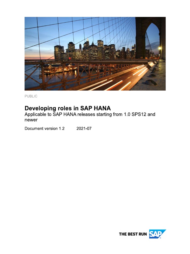 SAP HANA 2.0 Best Practices | PDF