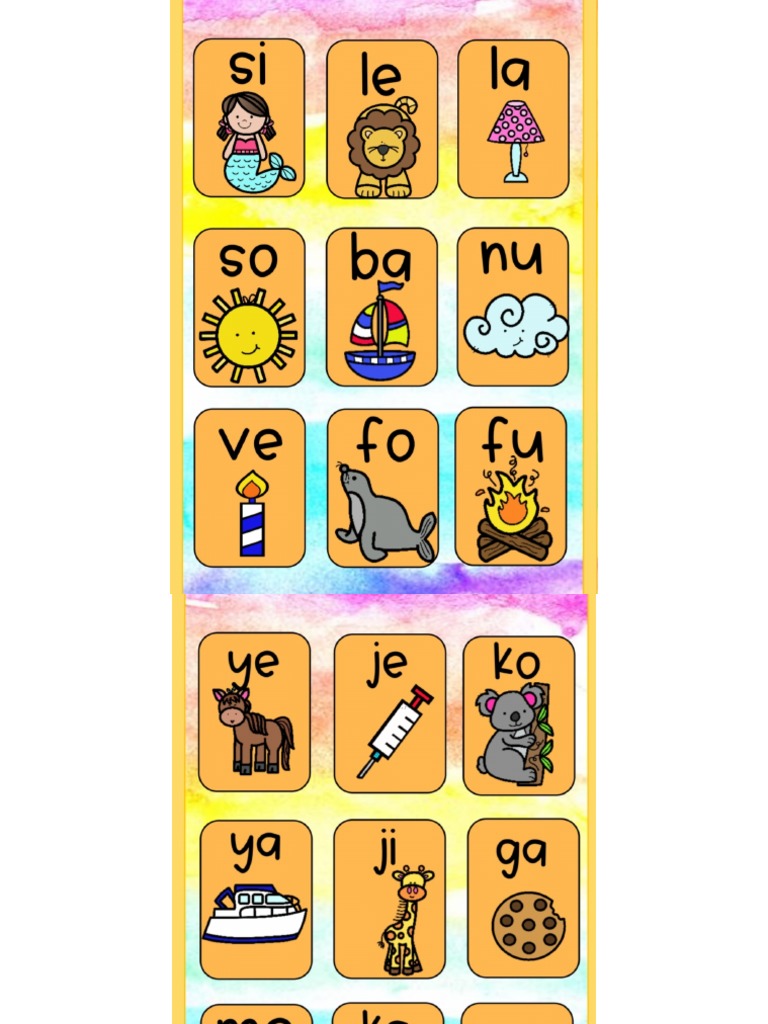 Lotería de Sílabas | PDF