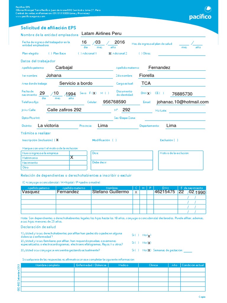 FORMATO DE AFILIACION EPS indicaciones (6) | PDF