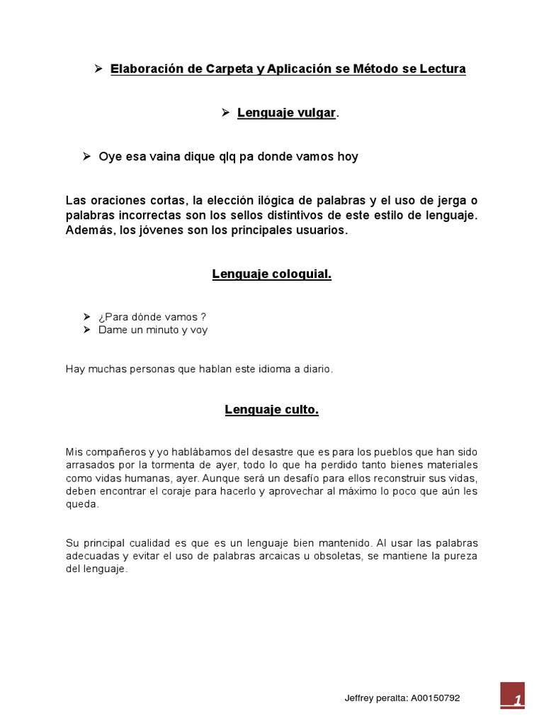 Elaboración de Carpeta y Aplicación Se Método Se Lectura | PDF
