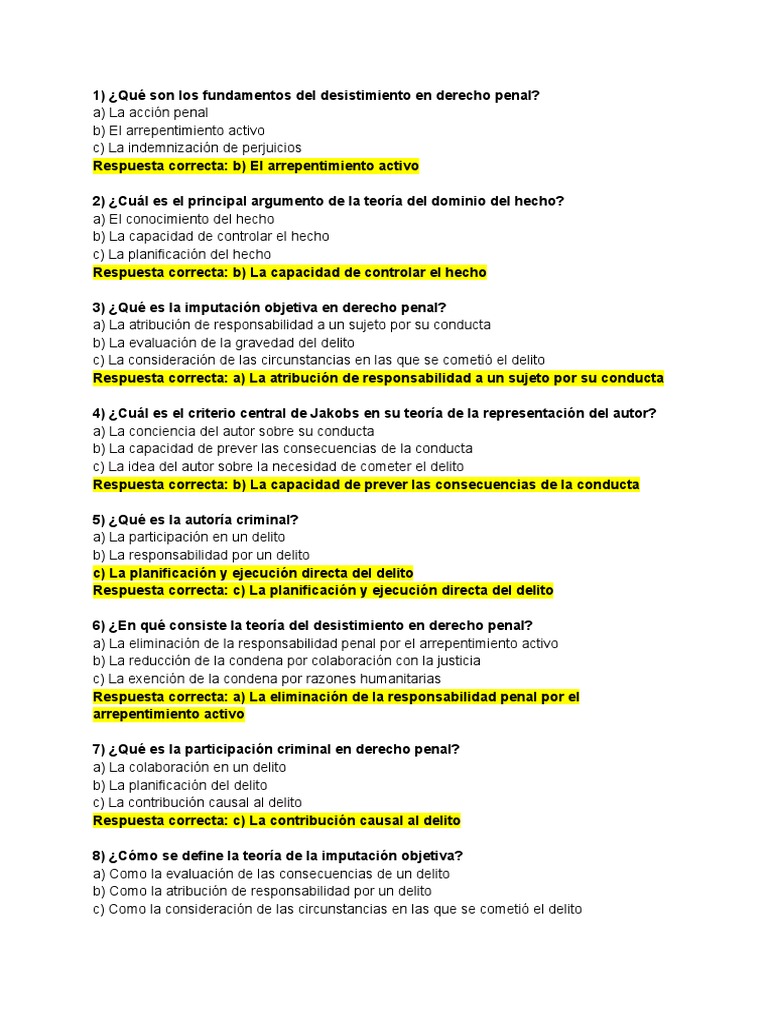 Examen Penal | PDF | Derecho penal | Castigos