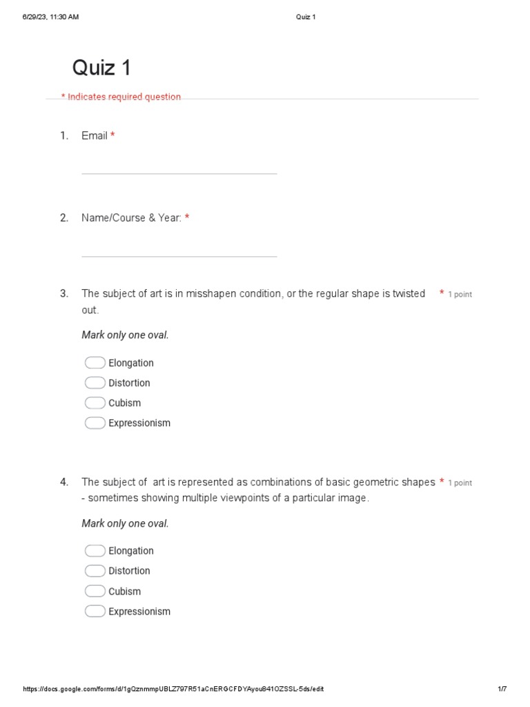 Hum 11 - Quiz 1 | PDF | Abstract Art | Expressionism Hum 11 - Quiz 1 | PDF | Abstract Art | Expressionism