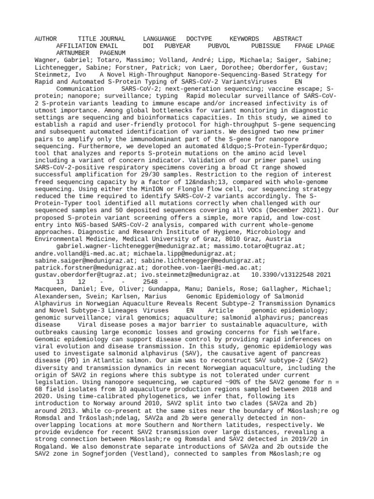 Viruses v13 I12 - 20230622 | PDF | Dna Sequencing | Messenger Rna