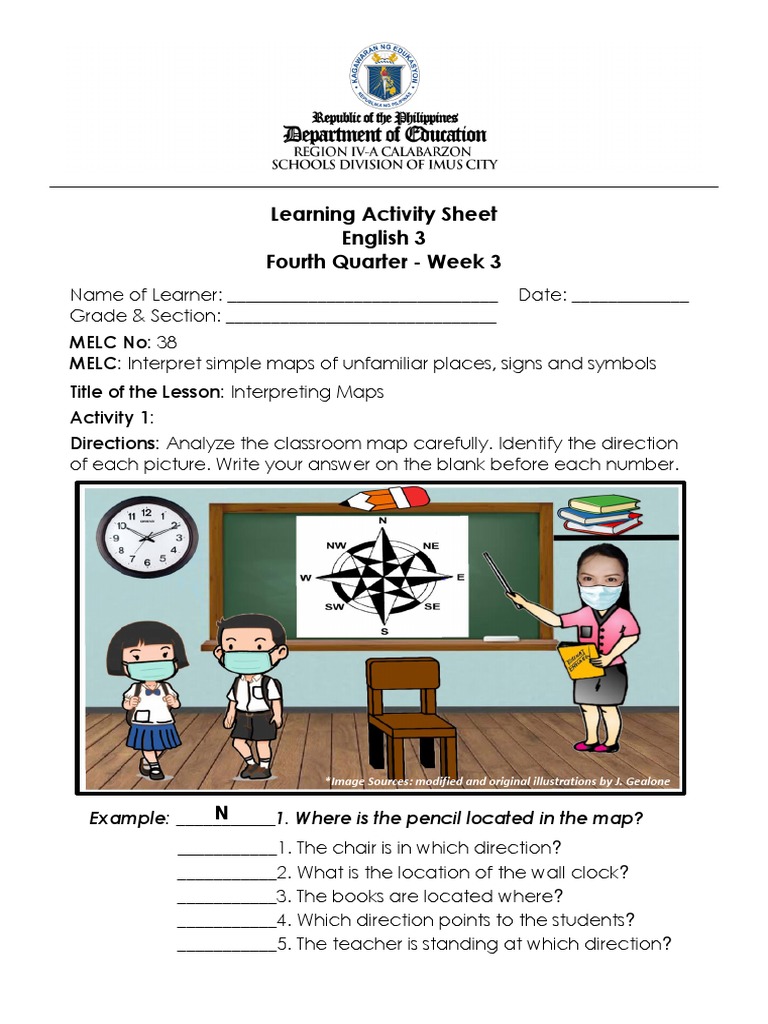 Learning Activity Sheet English 3 Fourth Quarter - Week 3: Example: - 1 ...