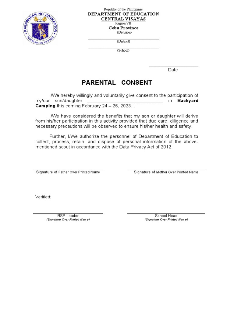 BSP 2020 Parents Consent Revised 2 | PDF