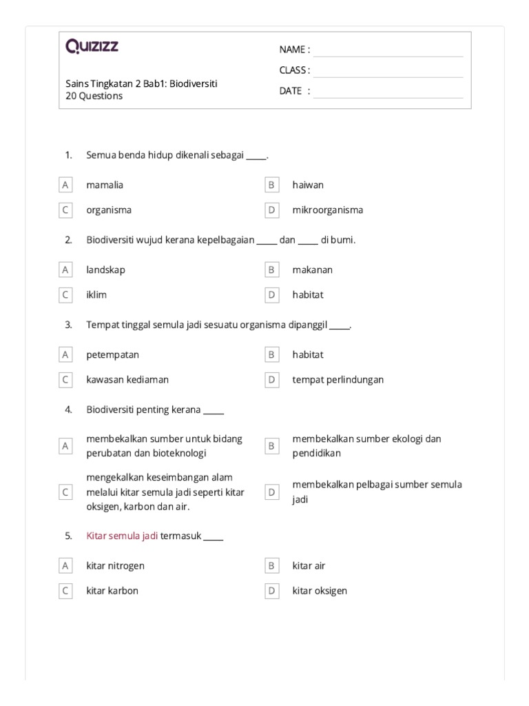 20 Questions: Name: Class: Date | PDF