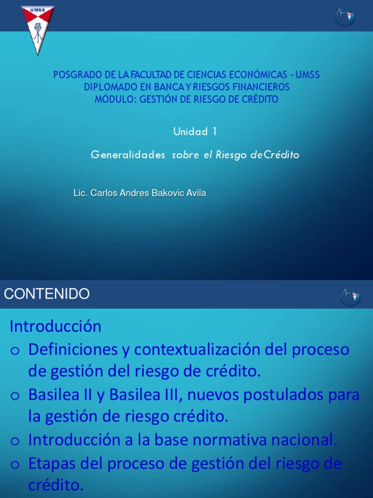 TEMA 1introducción y Generalidades Sobre El Riesgo Crédito | PDF | Basilea Ii | Riesgo crediticio