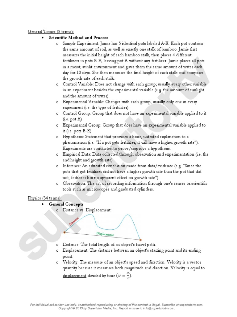 ACT Science Outside Information Cheat Sheet WT 1 | PDF | Nucleic Acids ...