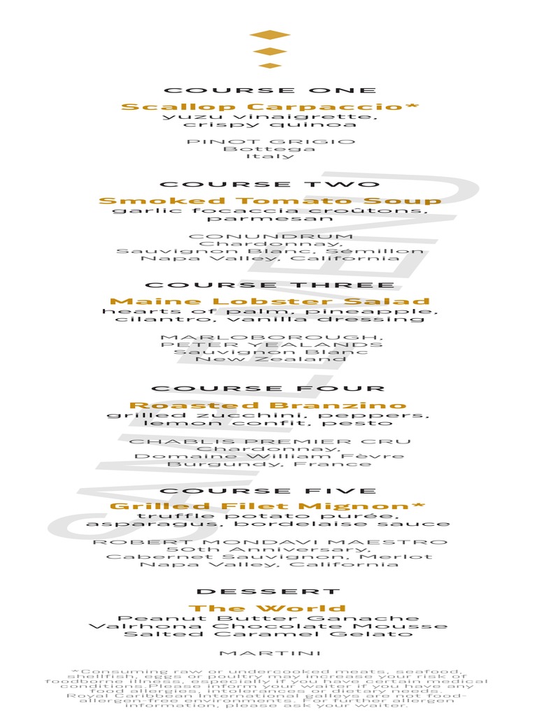Chefs Table Menu Sample | PDF