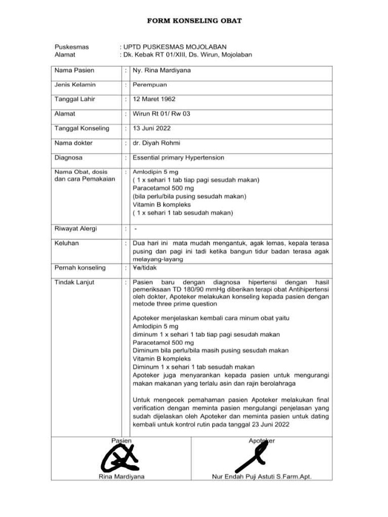 Form Konseling | PDF