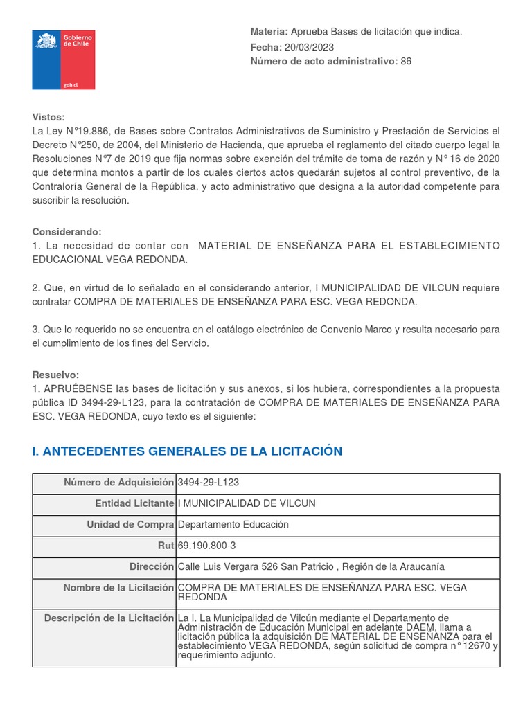 Bases - 3494 29 L123 | PDF | Multa (pena) | Oferta (economía)