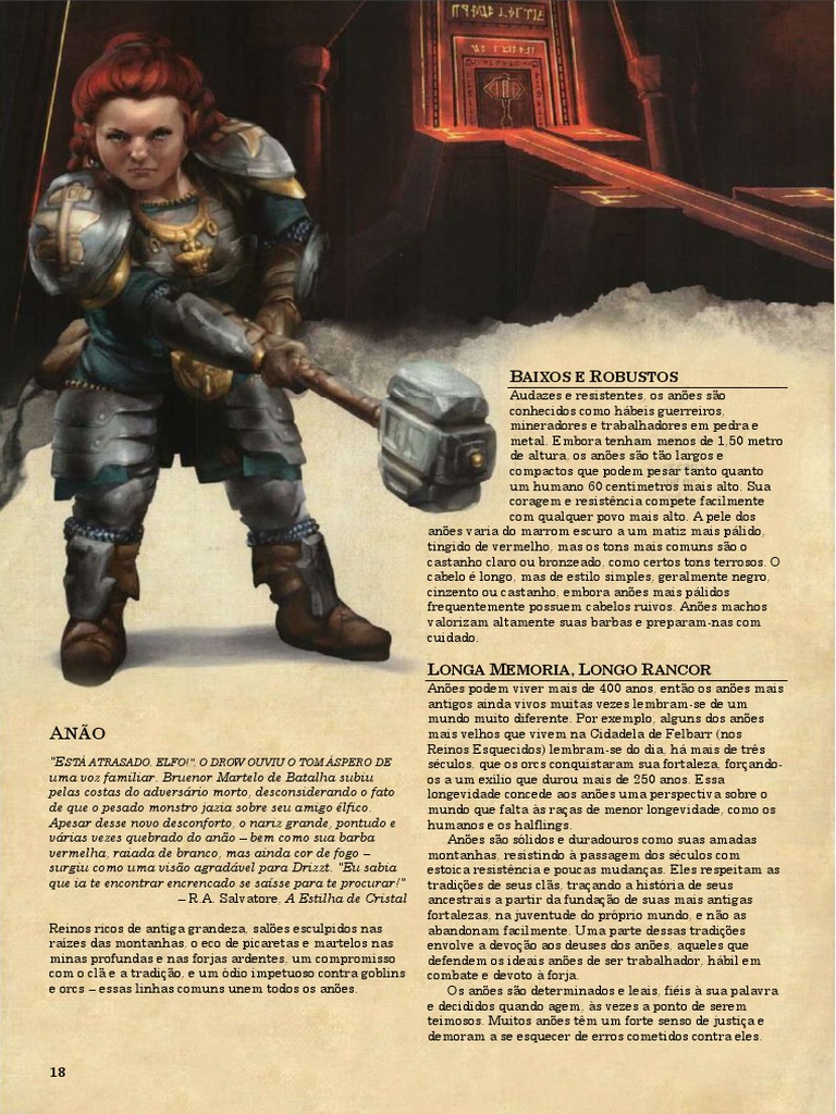 Anão | PDF | Humano | Elfos