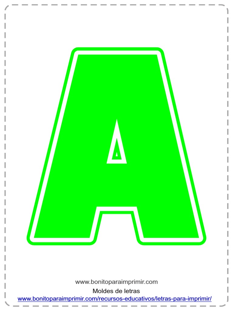 Letras A Colores - VERDE | PDF