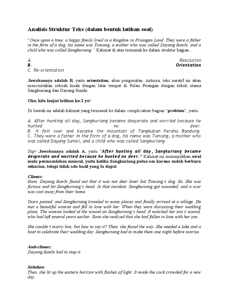 Analisis Struktur Teks | PDF | Oral Tradition | Storytelling