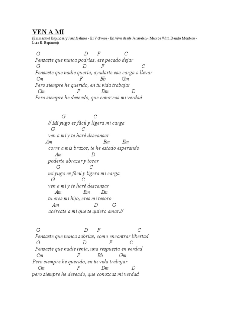 Ven A Mi | PDF
