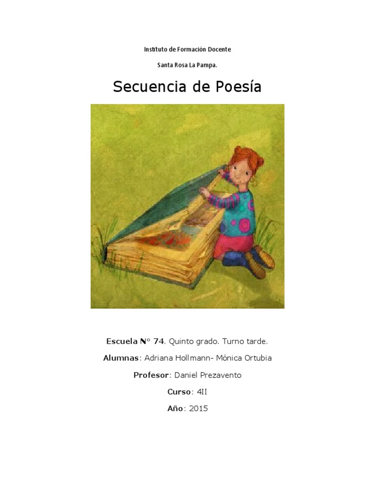 Secuencia Lengua Poesías. | PDF | Poesía | Enseñando