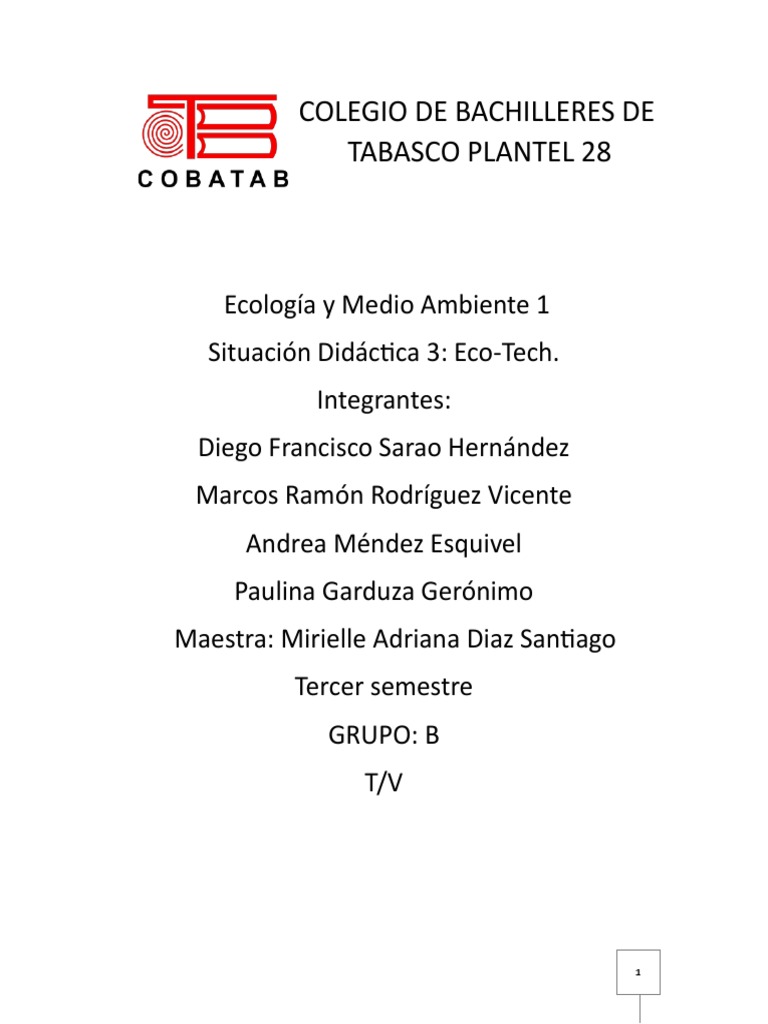 Situación Didáctica Proyecto Ecotech | PDF | Energía solar | Combustibles fósiles