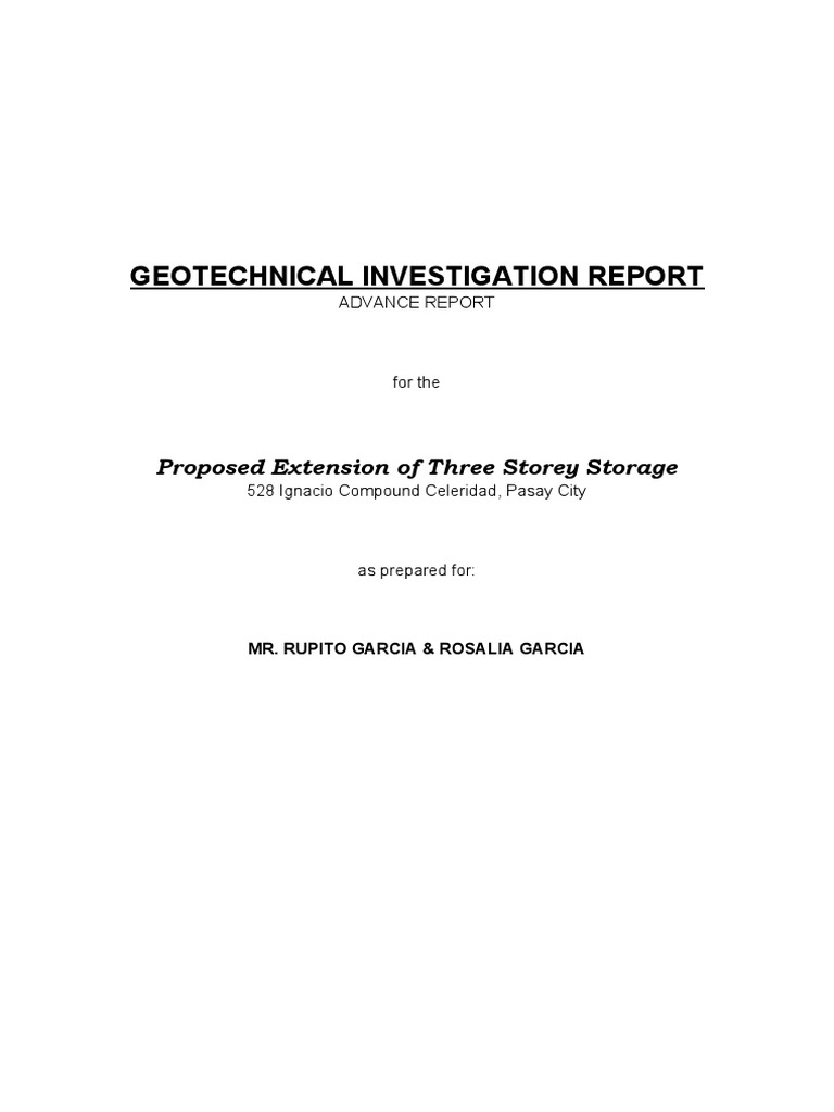 Geotechnical Investigation Advanced Report | Download Free PDF | Deep Foundation | Geotechnical ...