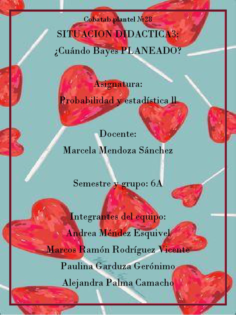 Situacion Didactica3_ Cuando Bayes Planeado | PDF | Estadísticas ...
