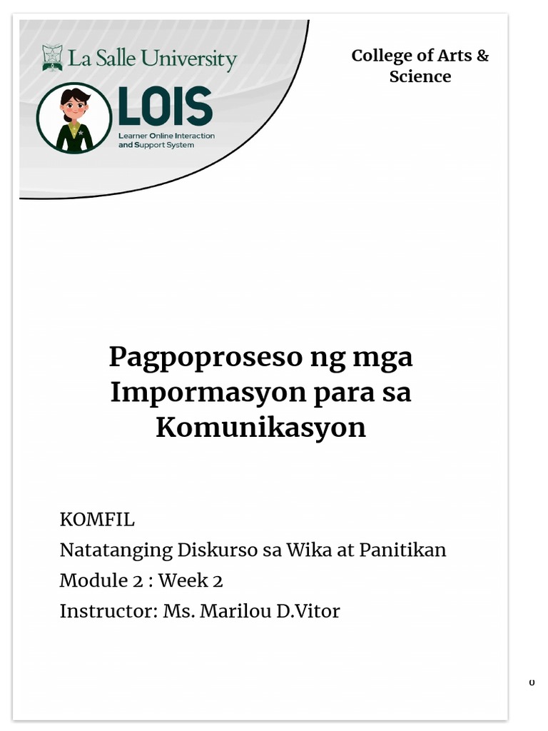 Learning Module 2 (KOMFIL) | PDF