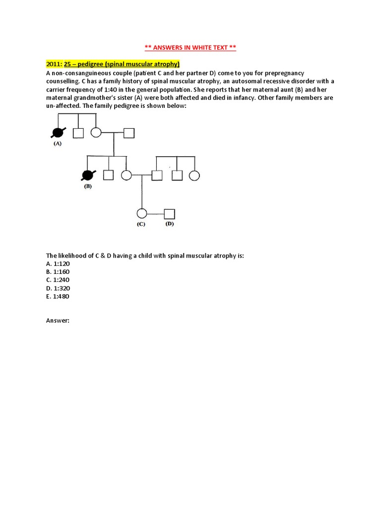 Compliation of Genetics Questions | PDF | Genetic Disorder | Dominance (Genetics)