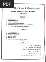 CBSE Syllabus For KG Class PDF | PDF | Nature